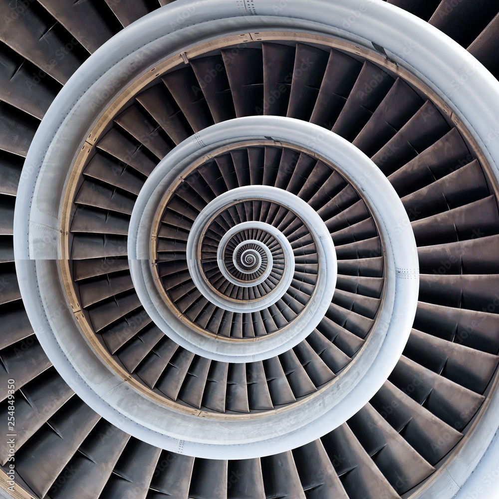 Air plane engine spiral abstract background. Engine fractal background ...
