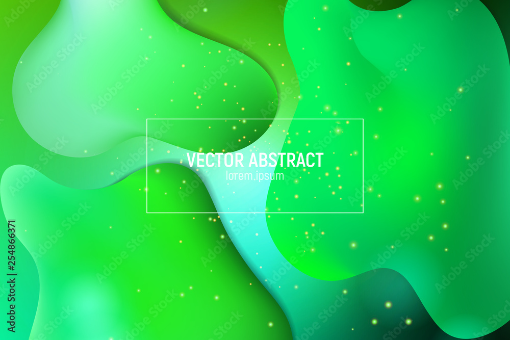 Liquid color background design most popular color UFO Green. Fluid ...