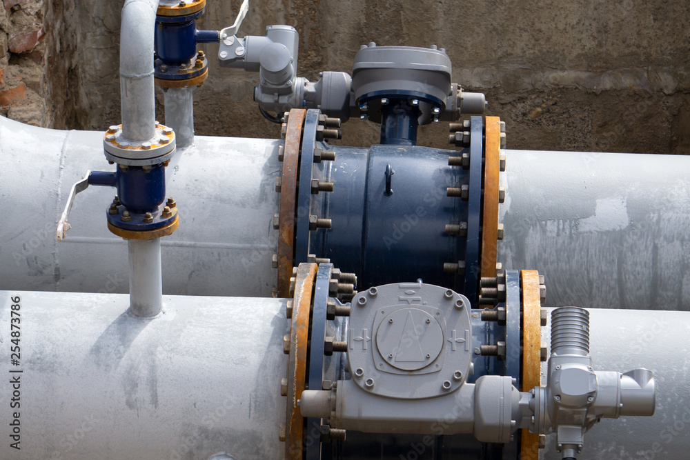 series of measuring instruments, pressure gauges and temperature ...