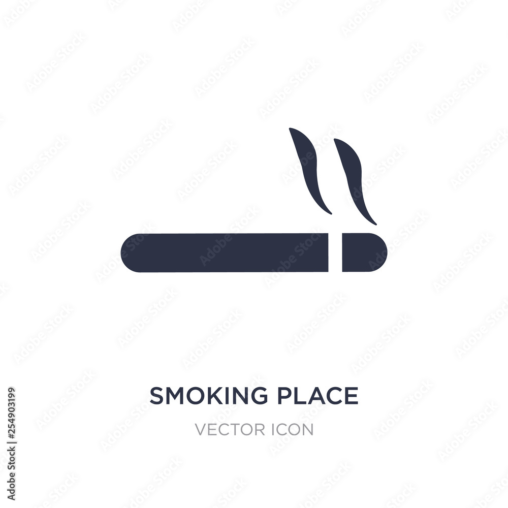 smoking place icon on white background. Simple element illustration ...