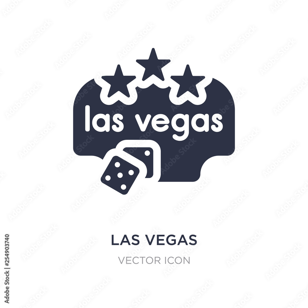 las vegas icon on white background. Simple element illustration from ...