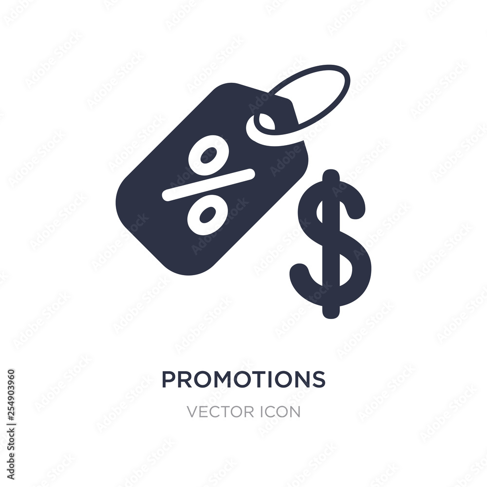promotions icon on white background. Simple element illustration from ...