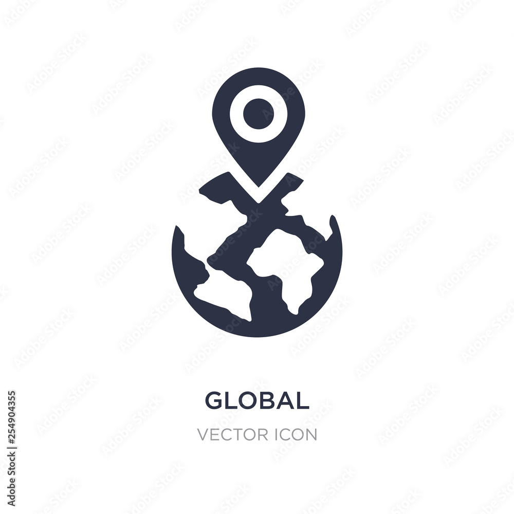 global localization icon on white background. Simple element ...