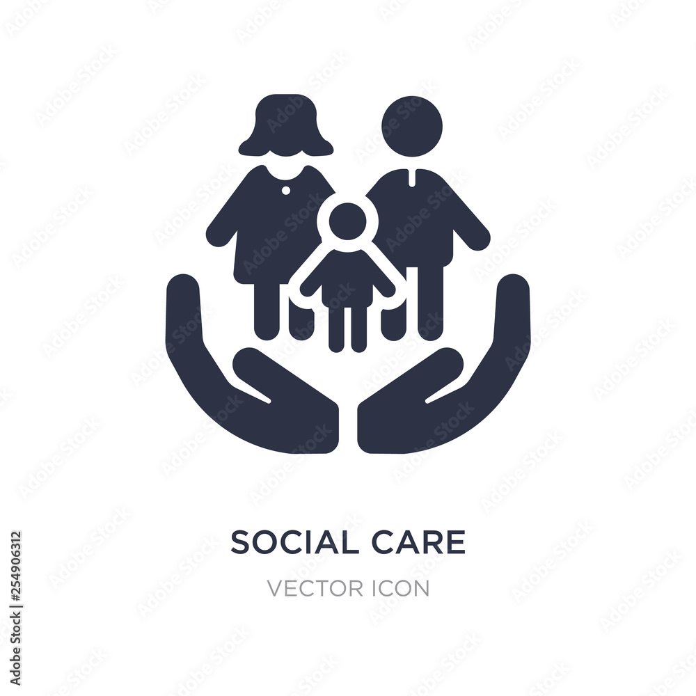 social care icon on white background. Simple element illustration from ...