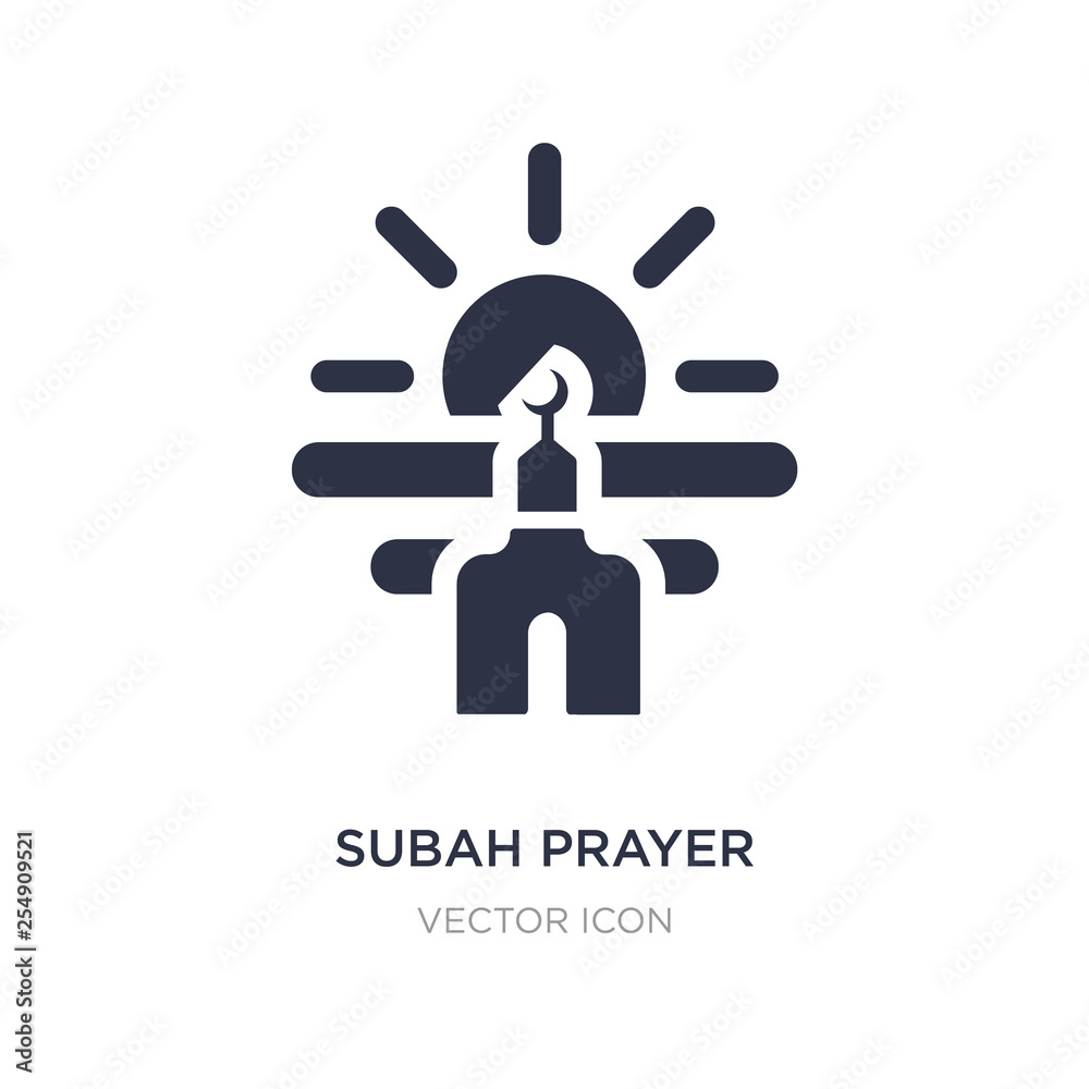 subah prayer icon on white background. Simple element illustration from ...