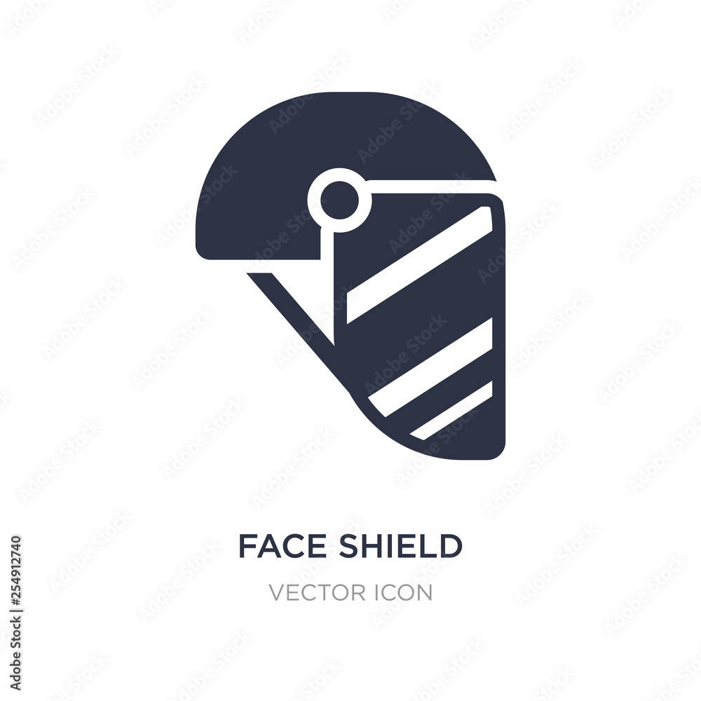 face shield icon on white background. Simple element illustration from ...
