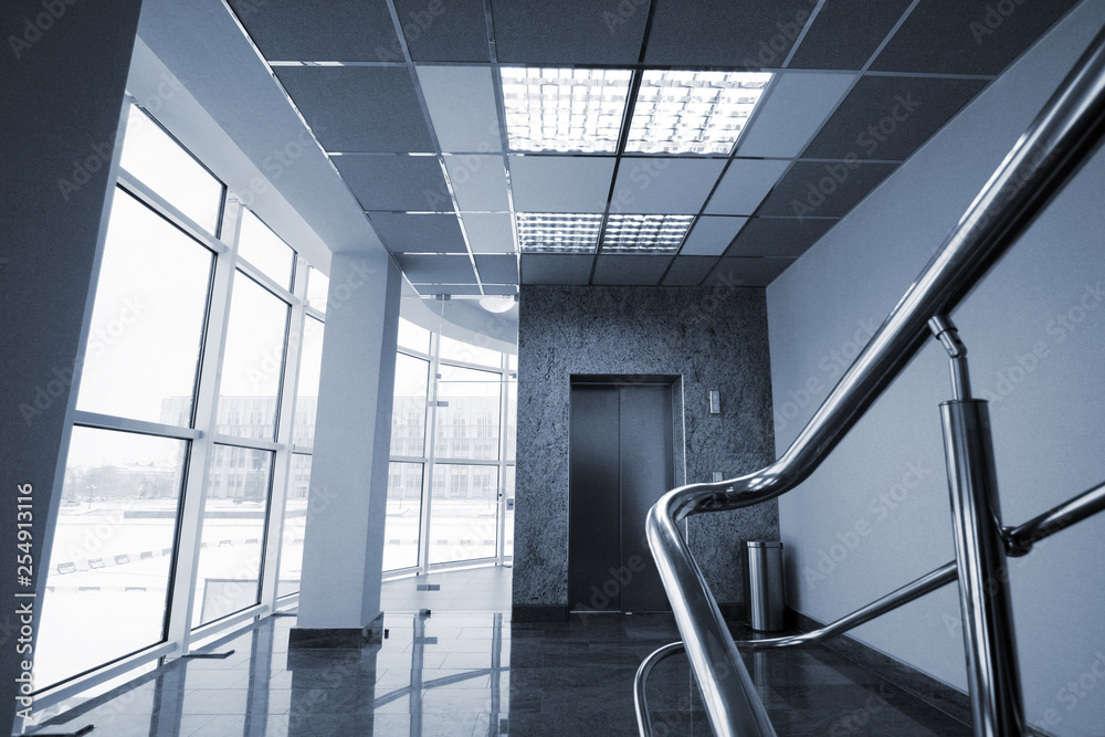 lift and the big window in modern hotel Stock Photo | Adobe Stock