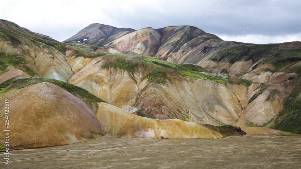 Travel to Iceland. Beautiful Icelandic landscape with colorful ...