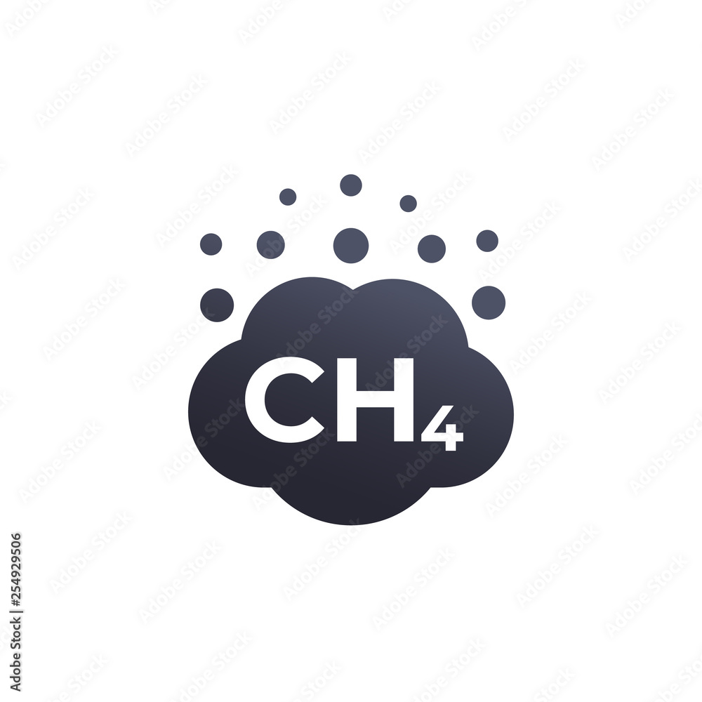 methane emissions vector icon Stock Vector | Adobe Stock