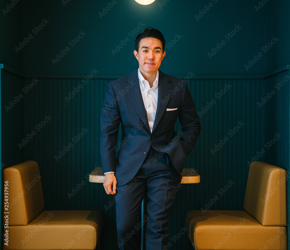 Portrait of a confident, handsome, masculine young Chinese Asian ...