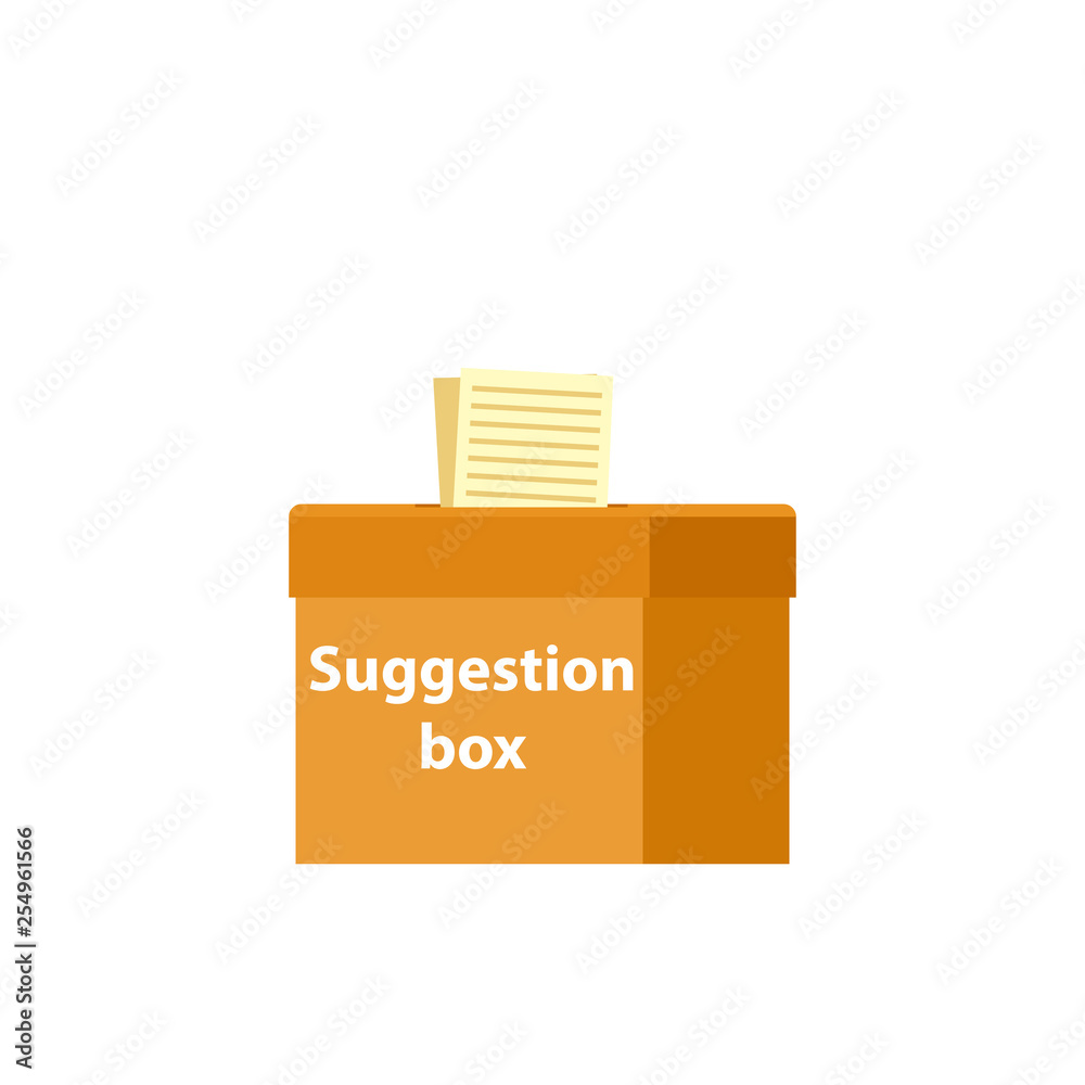 Suggestion box icon. Clipart image isolated on white background Stock ...