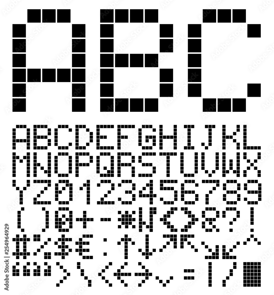 8 Bit Font Stock Vector Adobe Stock 8 Bit Font Stock Vector Adobe Stock