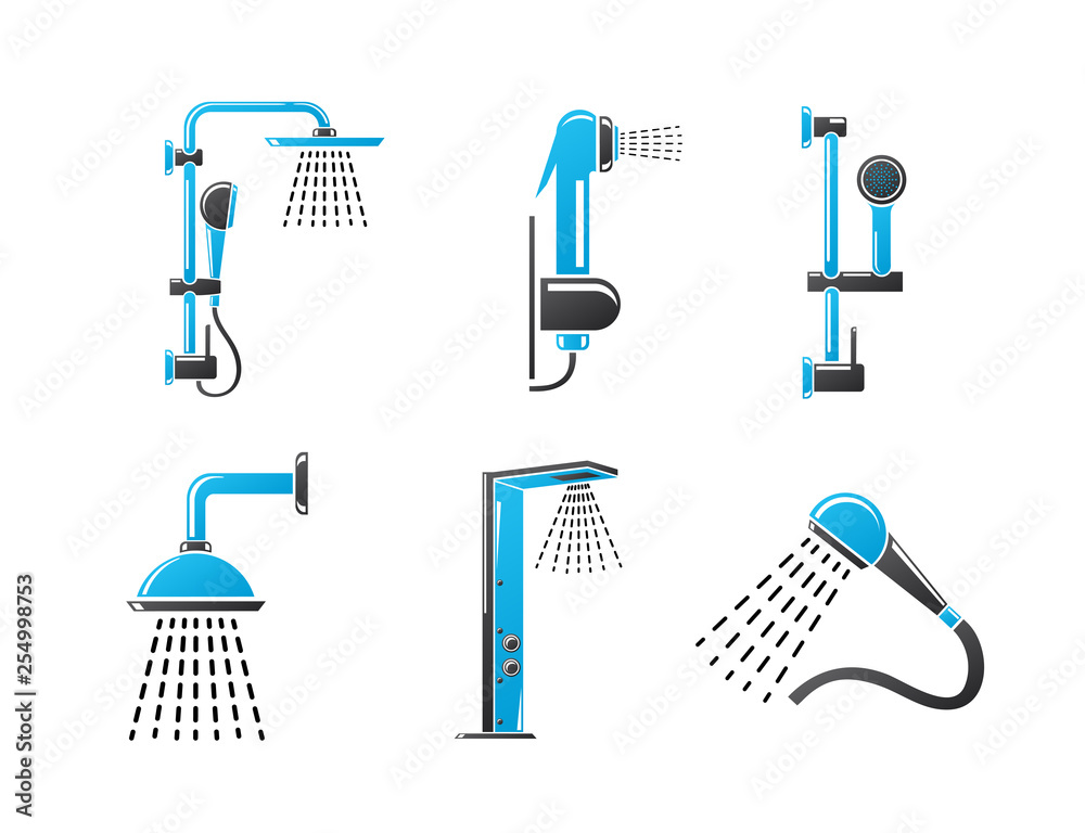 Vector icons. Bath shower set Stock Vector | Adobe Stock