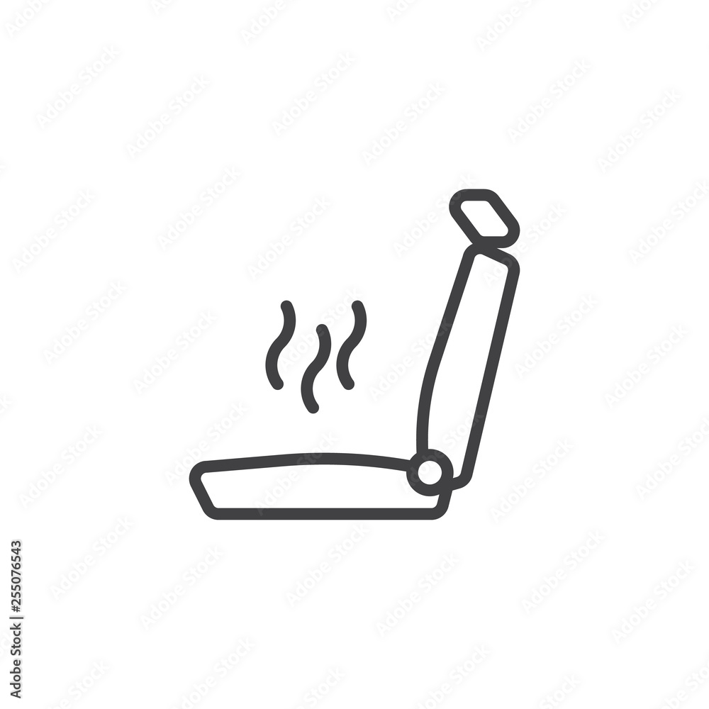 Car Seat Heating line icon. linear style sign for mobile concept and ...