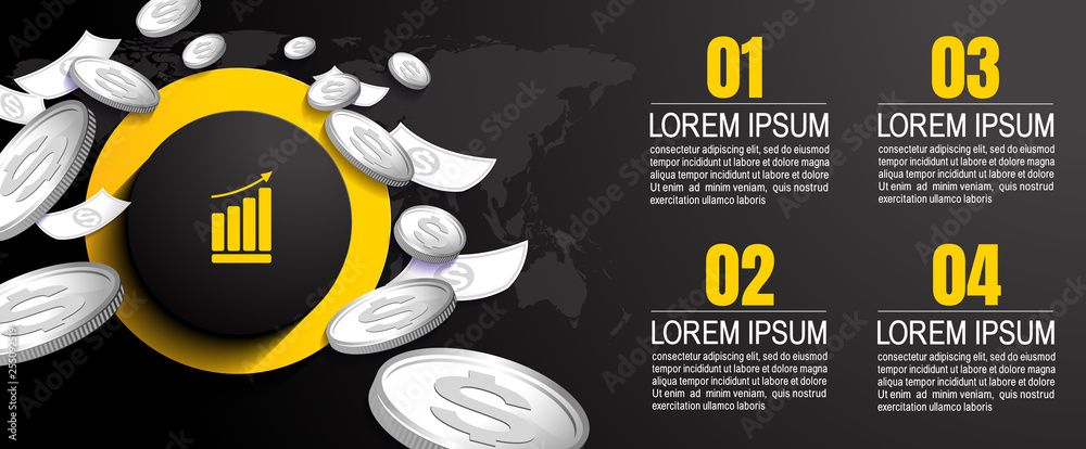 infographics business, increase revenue process chart, design template ...