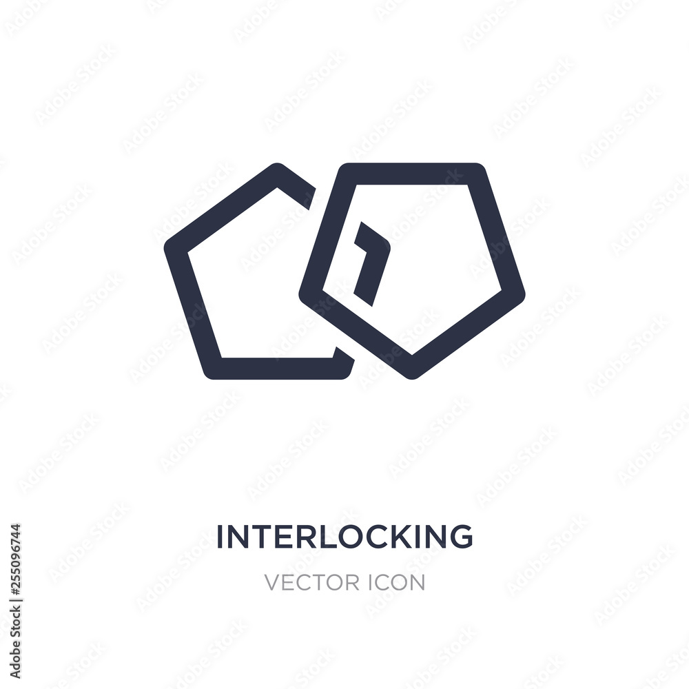interlocking icon on white background. Simple element illustration from ...