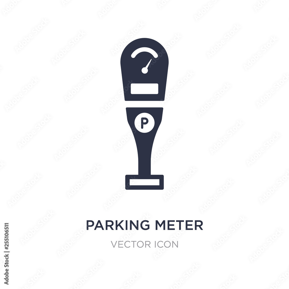 parking meter icon on white background. Simple element illustration ...