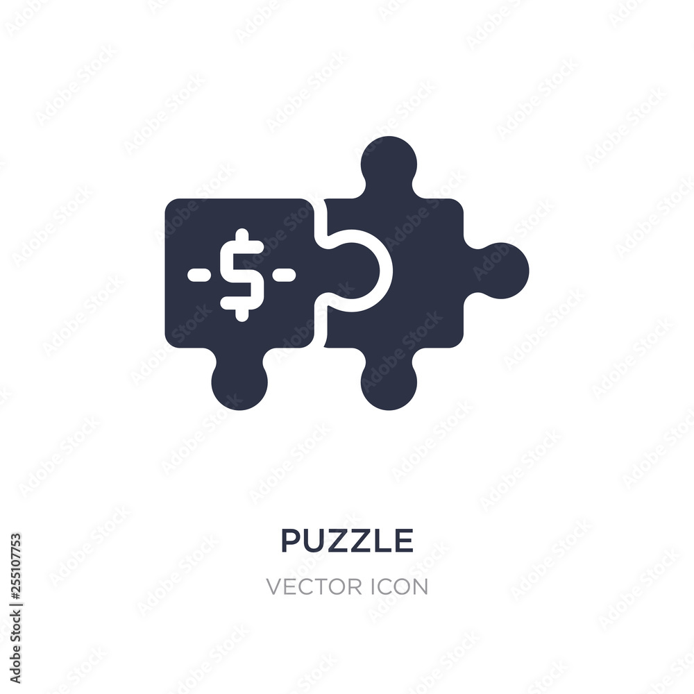 puzzle icon on white background. Simple element illustration from ...