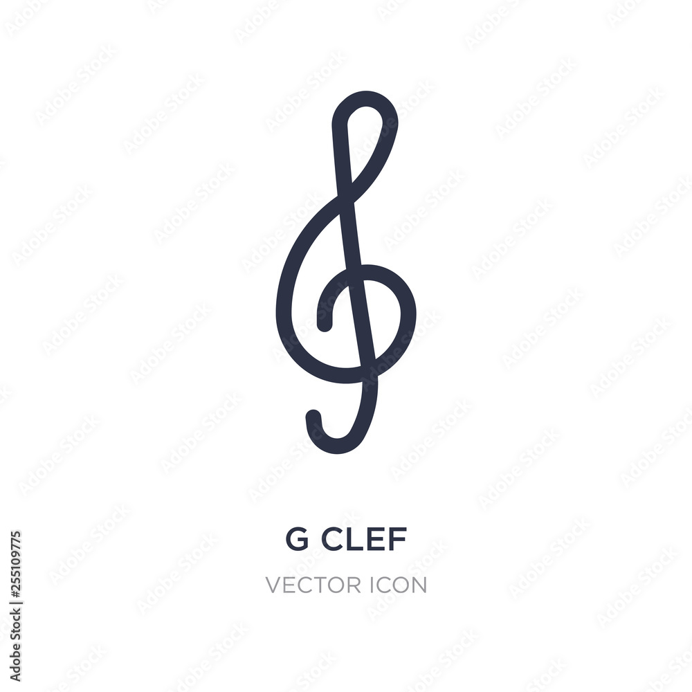 g clef icon on white background. Simple element illustration from ...