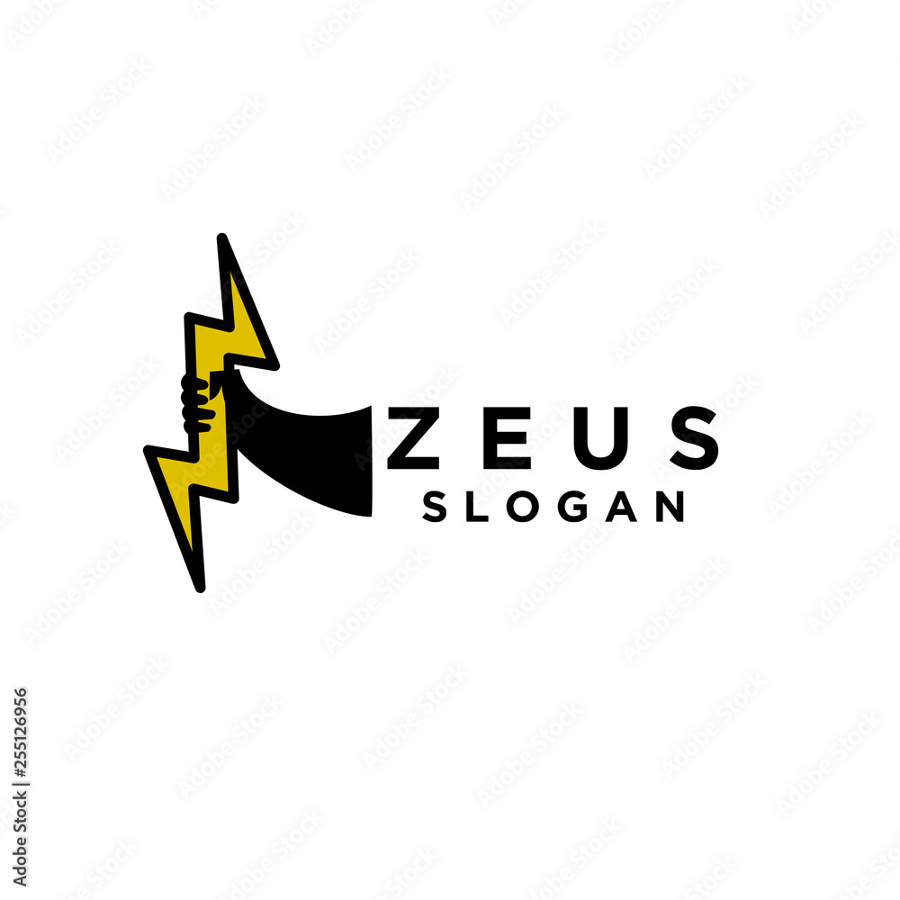 hand of zeus logo icon designs vector illustration template Stock ...