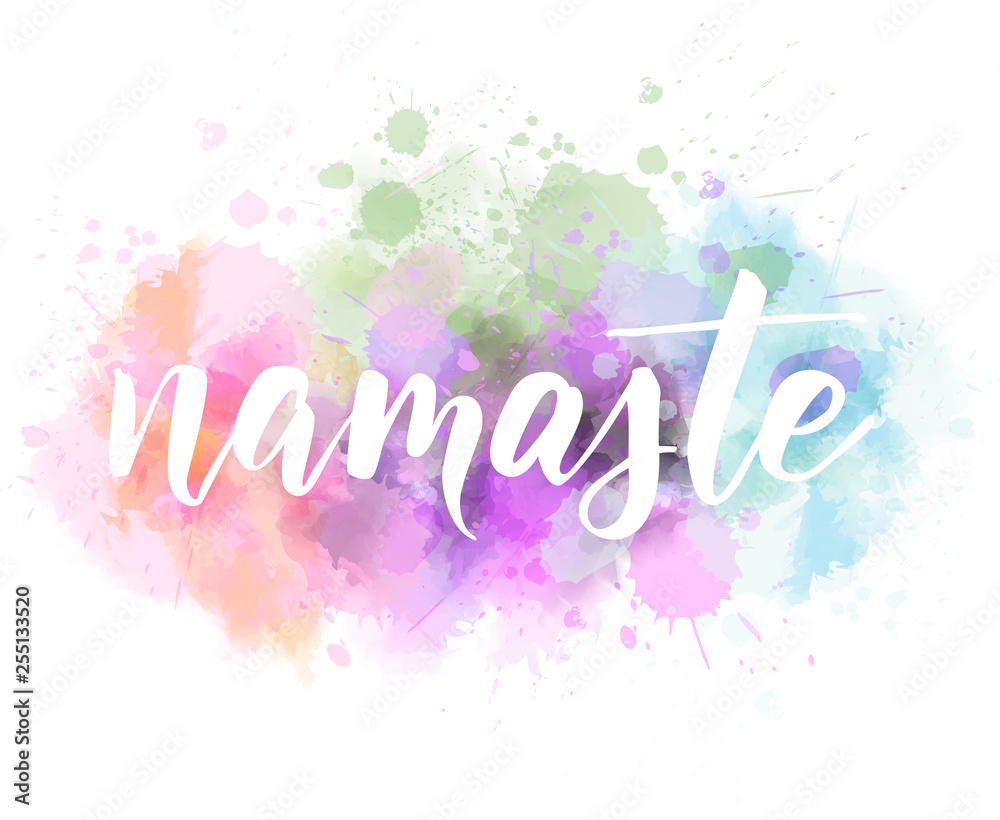 Namaste lettering Stock Vector | Adobe Stock