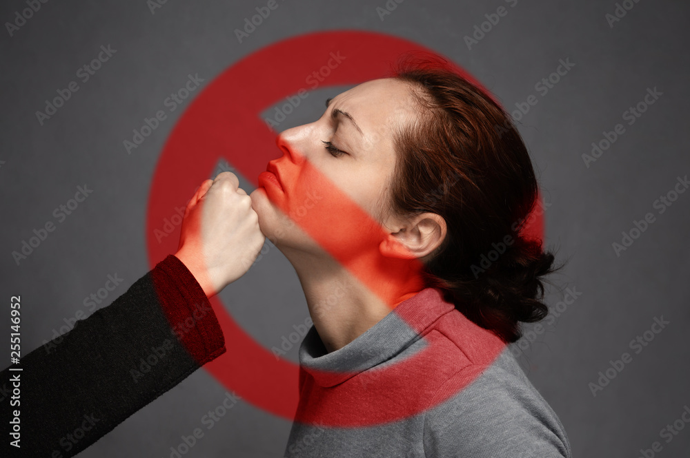the concept of social bullying, violence. a young girl gets punched in ...