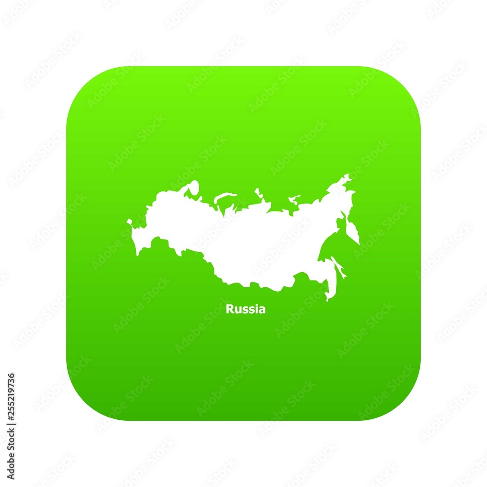 Russia map icon. Simple illustration of russia map vector icon for web ...