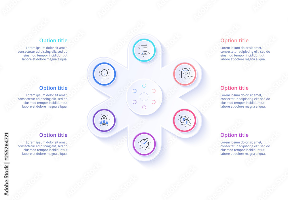 6 Step Infographic Layout Stock Template | Adobe Stock
