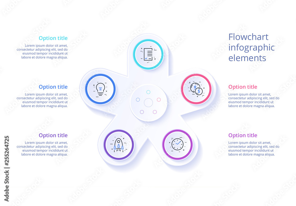 5 Step Infographic Layout Stock Template | Adobe Stock