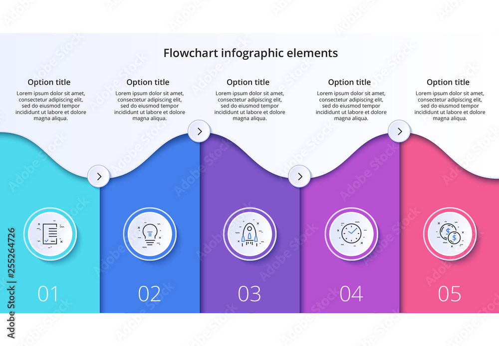 5 Step Infographic Layout Stock Template | Adobe Stock