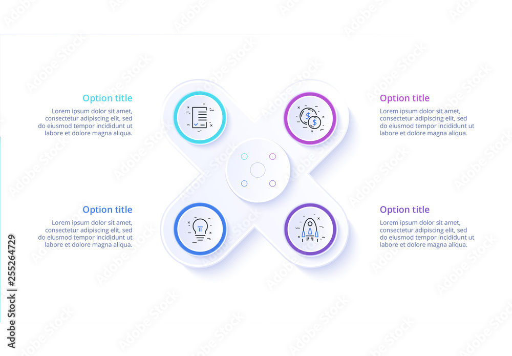 4 Step Infographic Layout Stock Template | Adobe Stock