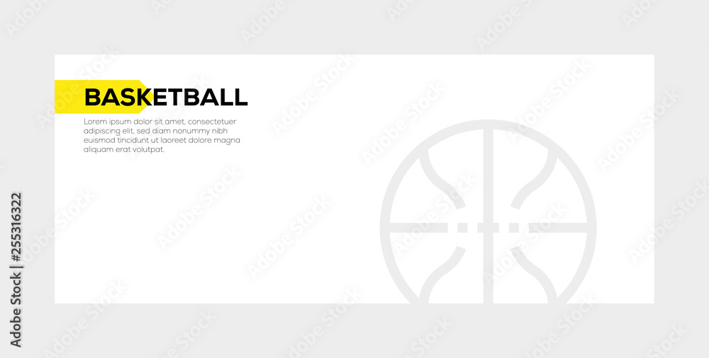 BASKETBALL BANNER CONCEPT Stock Vector | Adobe Stock