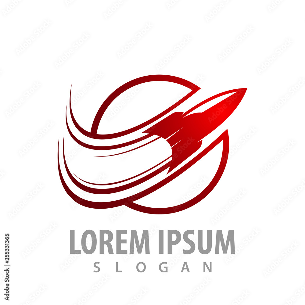 Circle skyrocket concept design. Symbol graphic template element vector ...
