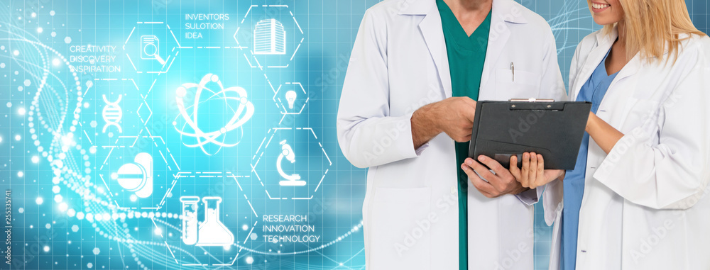Medical Healthcare Research and Development Concept. Doctor in hospital ...