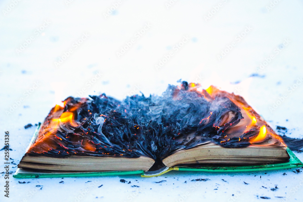 Burning Book Drawing