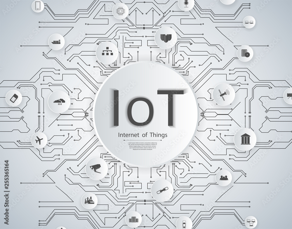 Internet of things (IoT) network concept for connected smart devices ...