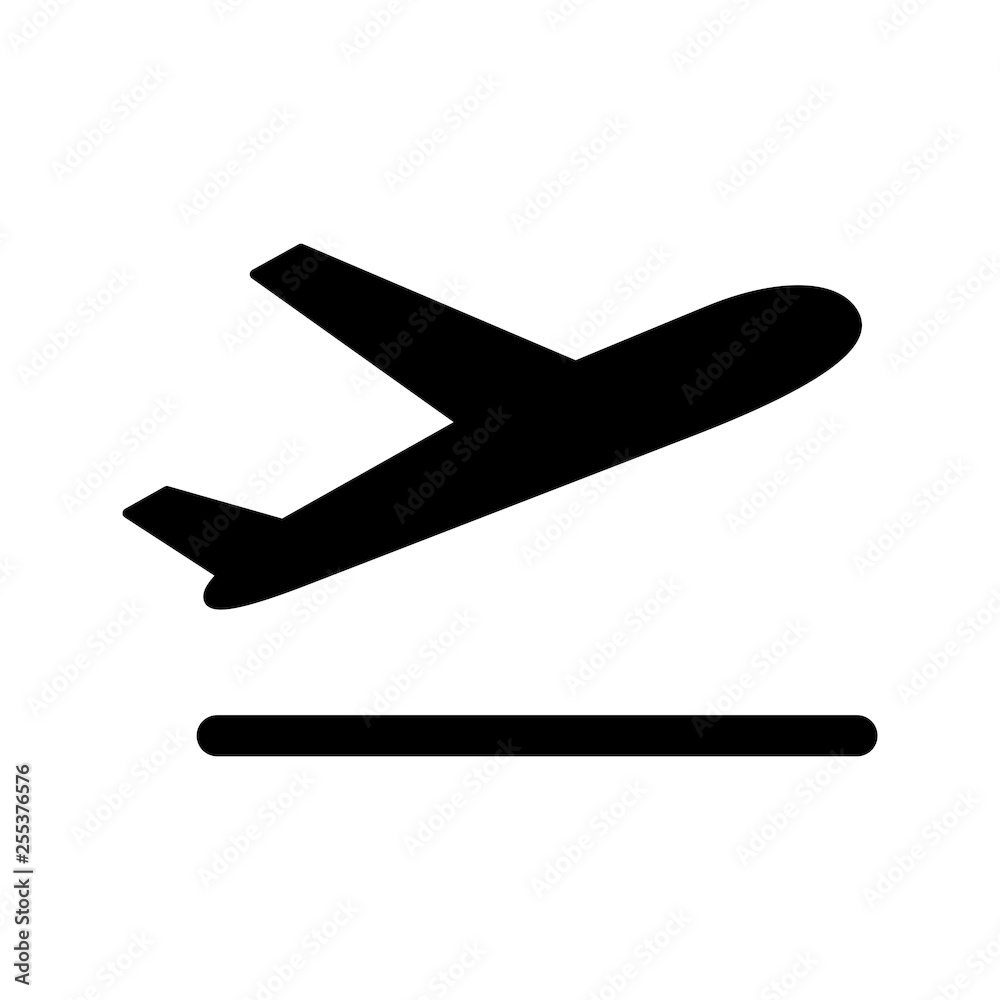 airport plane departure icon Stock Vector | Adobe Stock