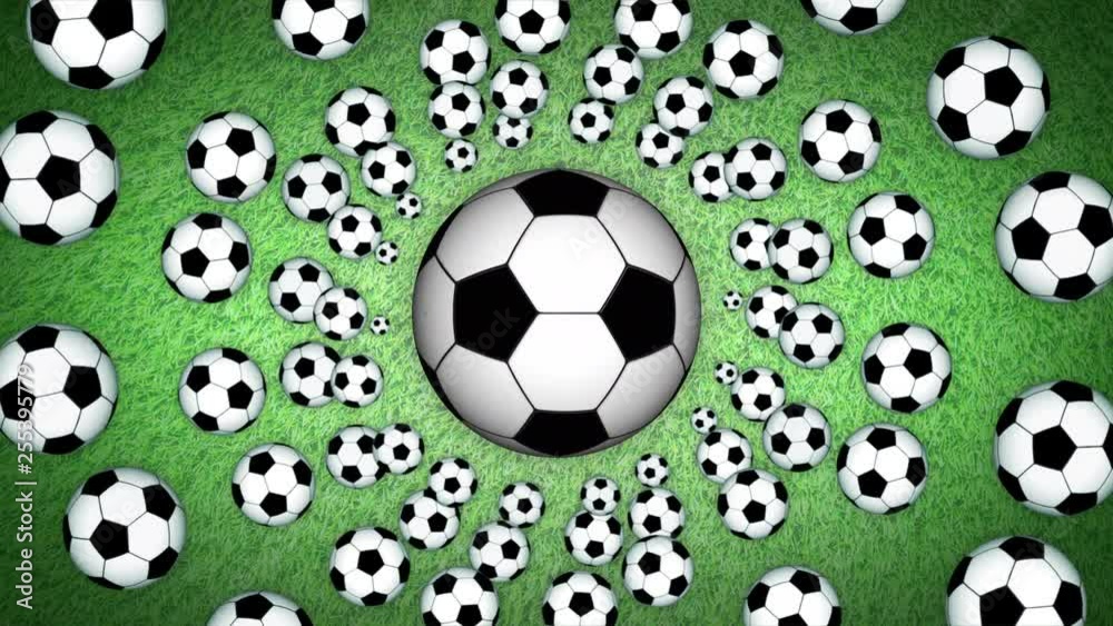 Soccer Ball Animation, Rendering, Background, Loop, 4k Stock Video ...