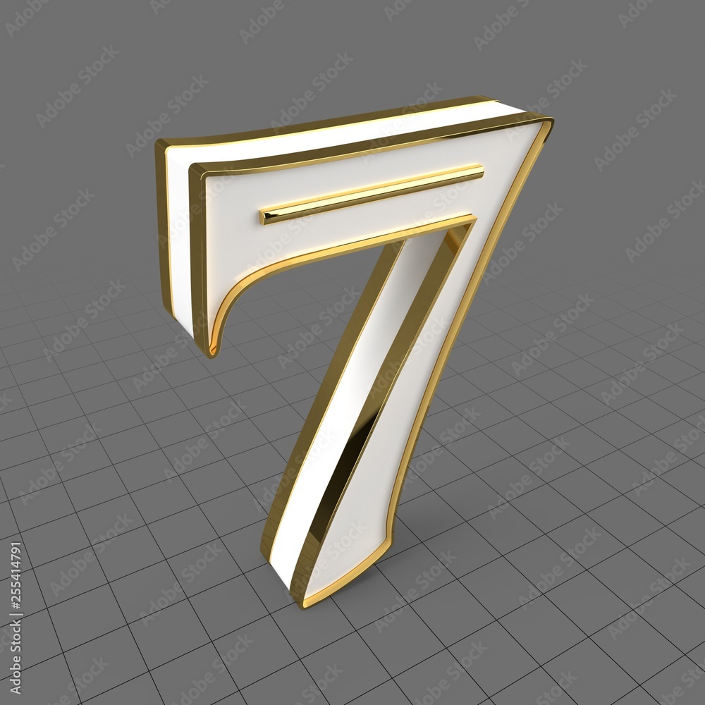 Number Seven Stock 3D asset | Adobe Stock