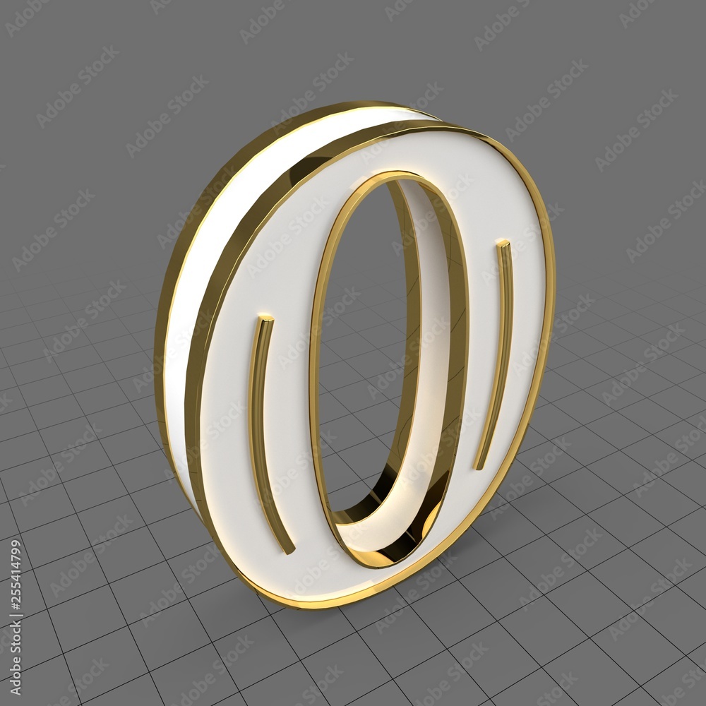 Number Zero Stock 3D asset | Adobe Stock