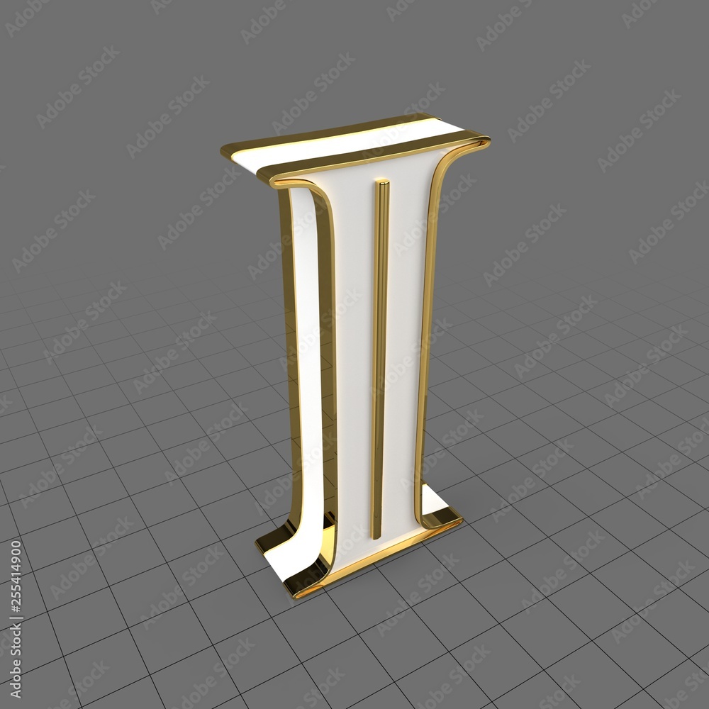 Letter I Stock 3D asset | Adobe Stock