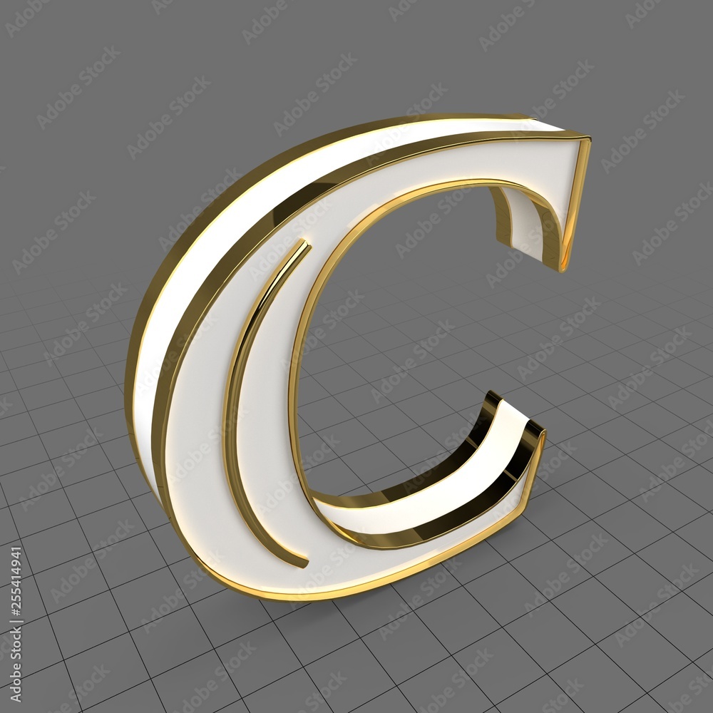 Letter C Stock 3D asset | Adobe Stock