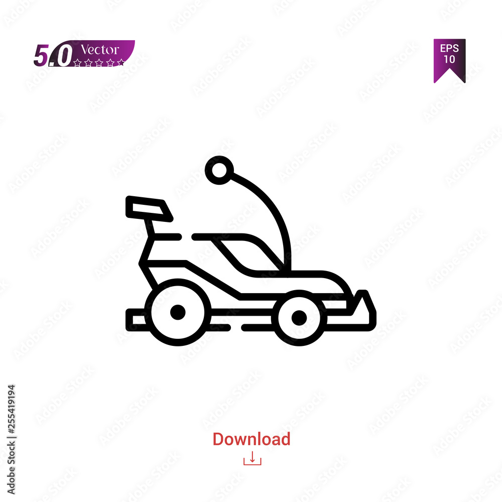 Outline rc-car icon isolated on white background. Best modern. Graphic ...