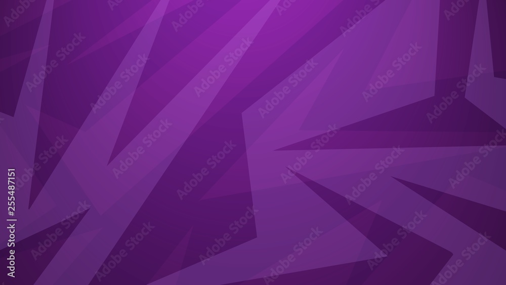 abstract purple background with modern art shapes and triangle angles ...