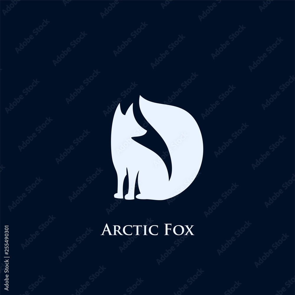 Arctic fox logo symbol - vector illustration Stock Vector | Adobe Stock