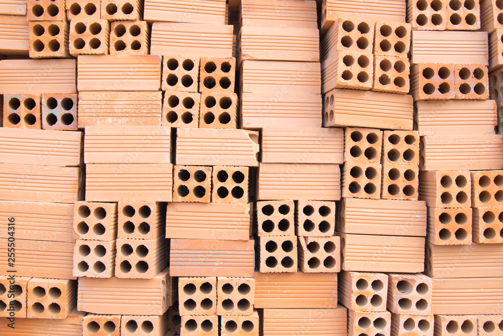 Textures and backgrounds of Asia. Clay bricks. South Vietnam. Stock ...