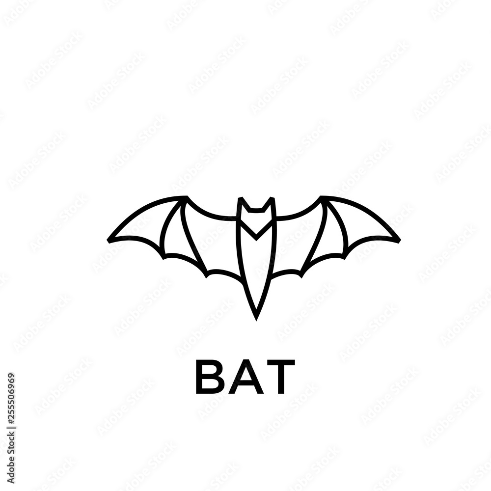 bat logo icon designs vector illustration template Stock Vector | Adobe ...