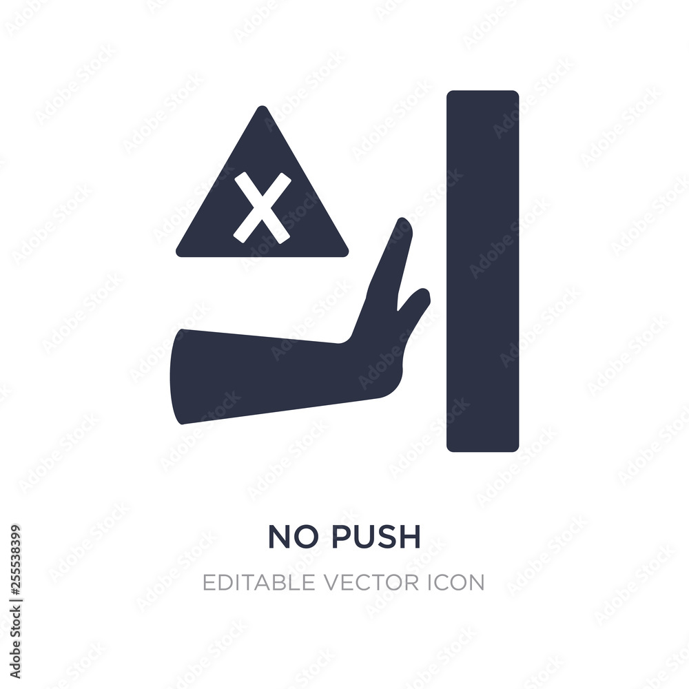 no push icon on white background. Simple element illustration from ...