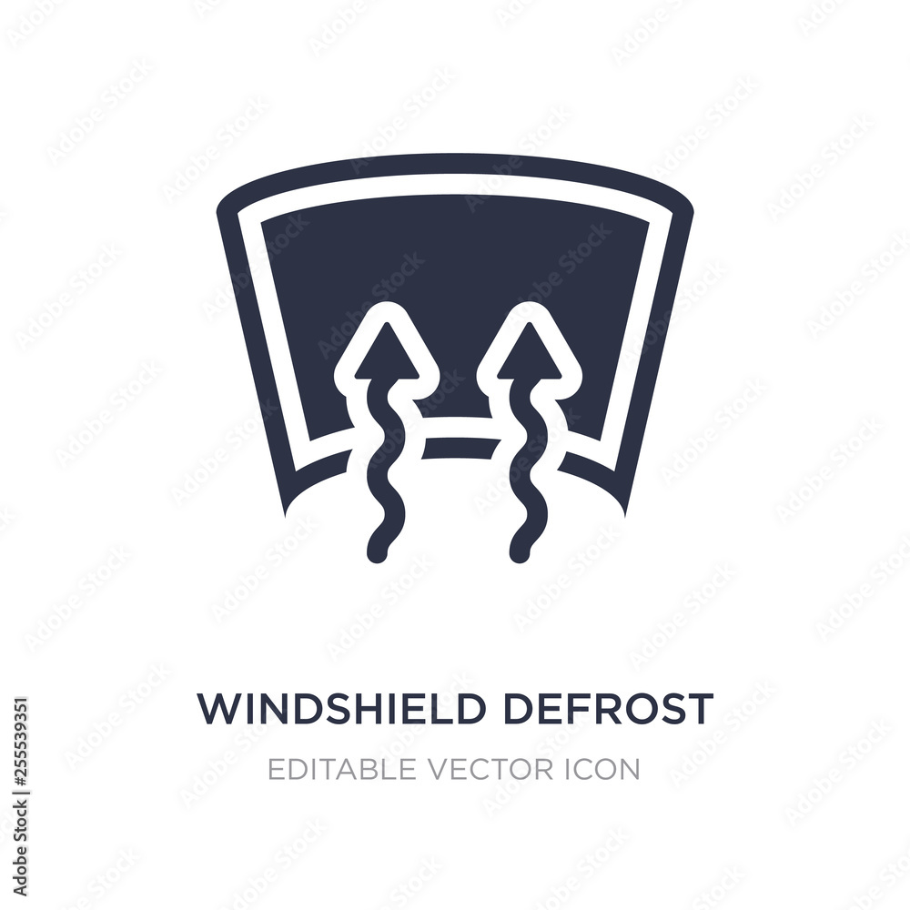 windshield defrost icon on white background. Simple element ...