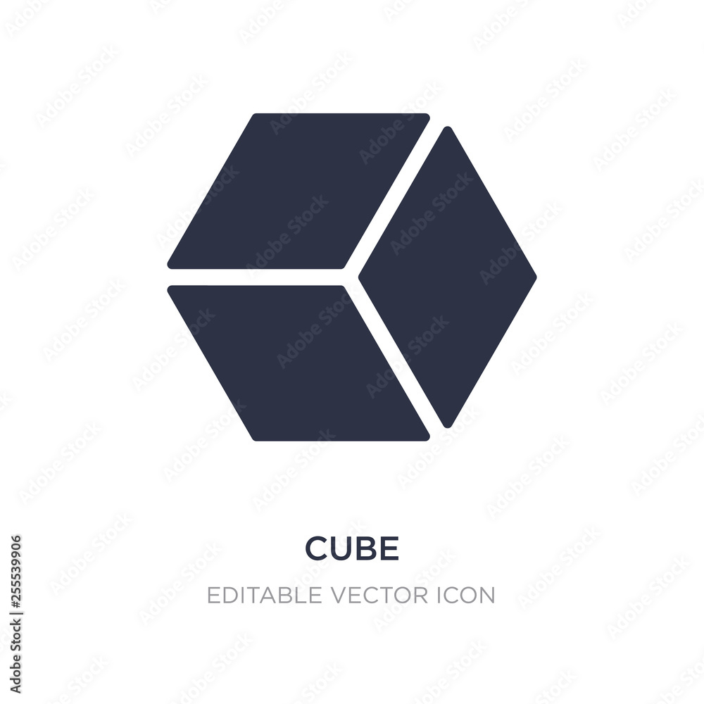 cube icon on white background. Simple element illustration from Shapes ...